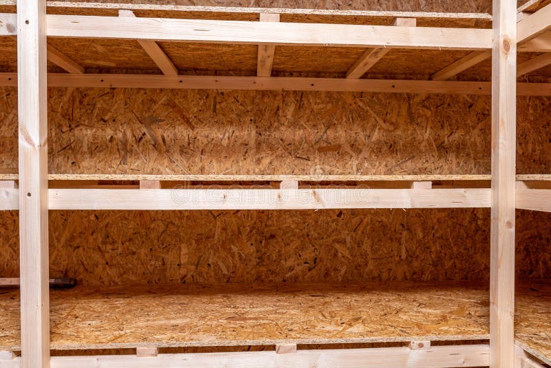 OSB Racks, Shelves are Designed for Storing Things. Dressing Room in ...
