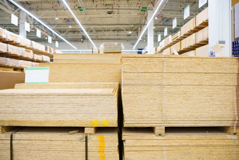 OSB Board. Sheet Material is Used in Construction. Hardware Store ...