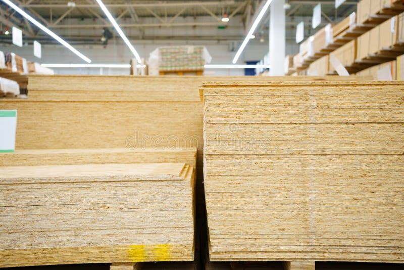 OSB Board. Sheet Material is Used in Construction. Hardware Store ...