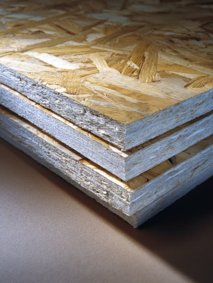 Package of OSB Sheets Wrapped in Factory Packaging Displayed on a ...