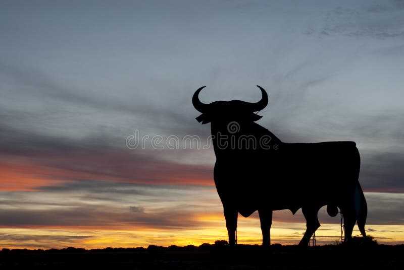 Osborne Bull at Sunset, Spain Stock Photo - Image of andalucia ...