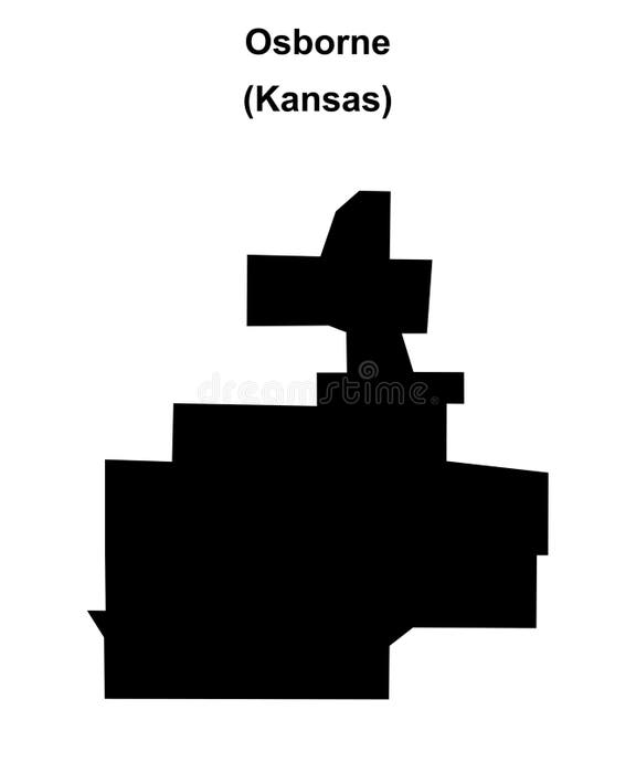 Osborne outline map stock illustration. Illustration of silhouette ...