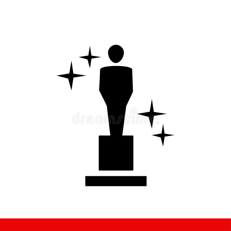 Oscar, Best Actor Awards, Icon Vector Stock Vector - Illustration of ...