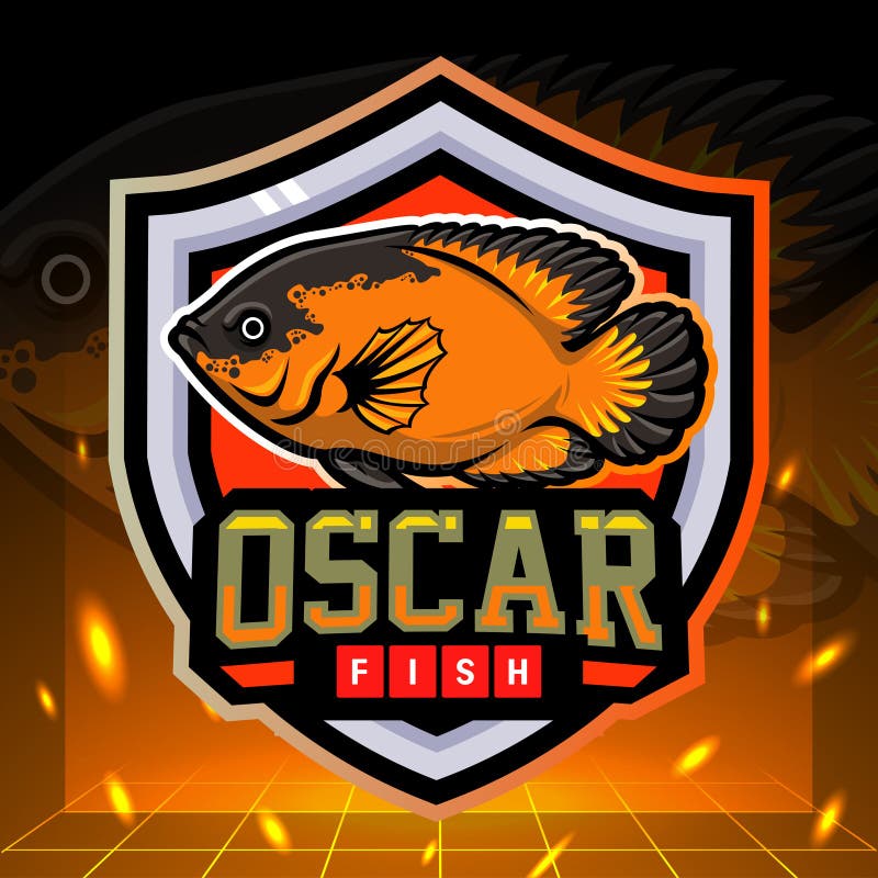 Cichlids Oscar Fish Mascot. Esport Logo Design Stock Vector ...