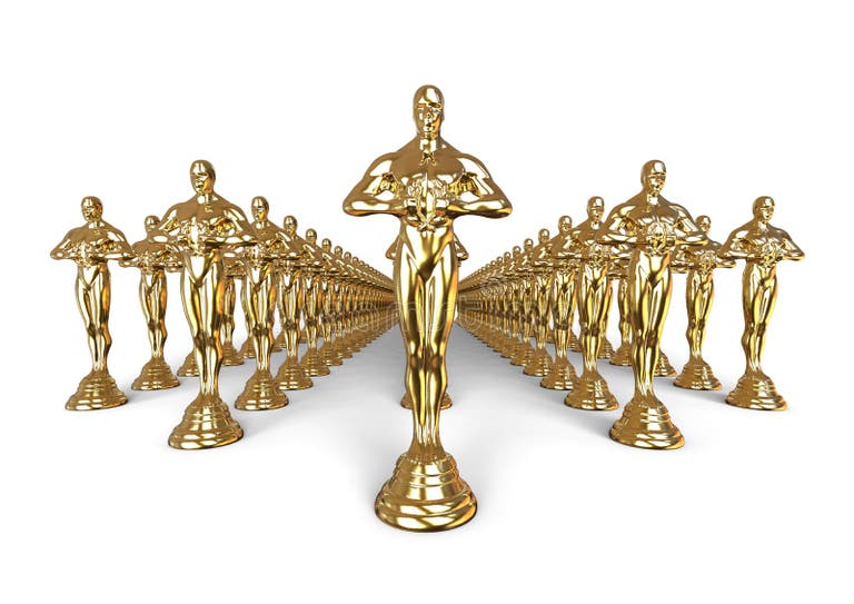 Oscars Statue Group Concept Editorial Image - Illustration of celebrate ...