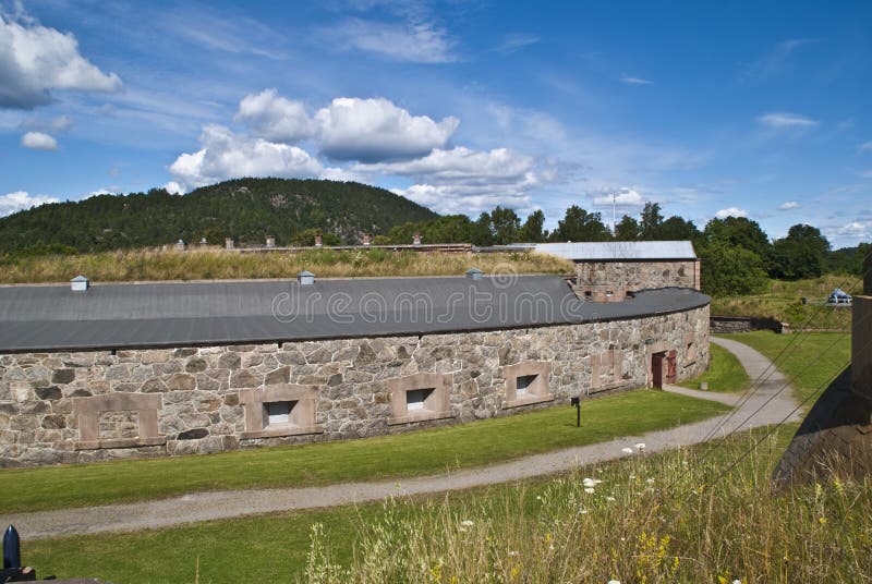 Oscarsborg Fortress (defensive Walls) Stock Photo - Image of ferries ...