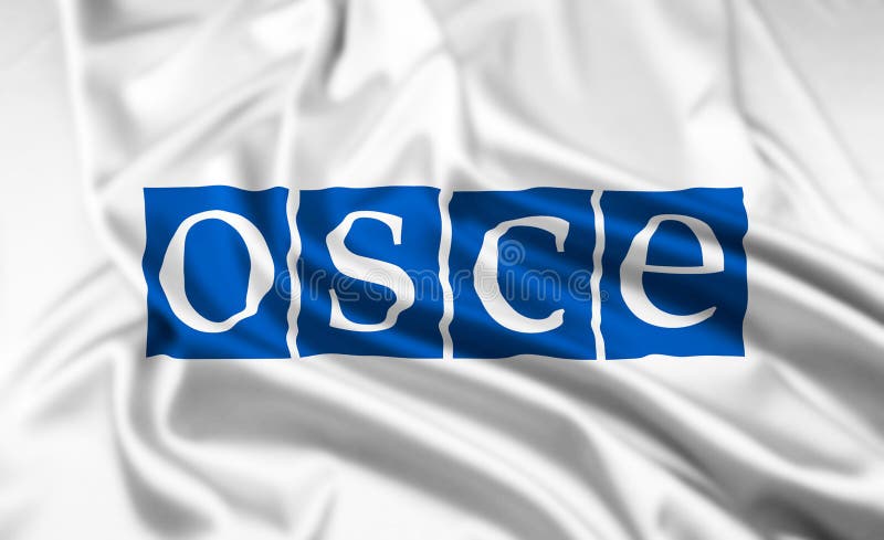 The OSCE Flag Rippled stock illustration. Illustration of flag - 309735955