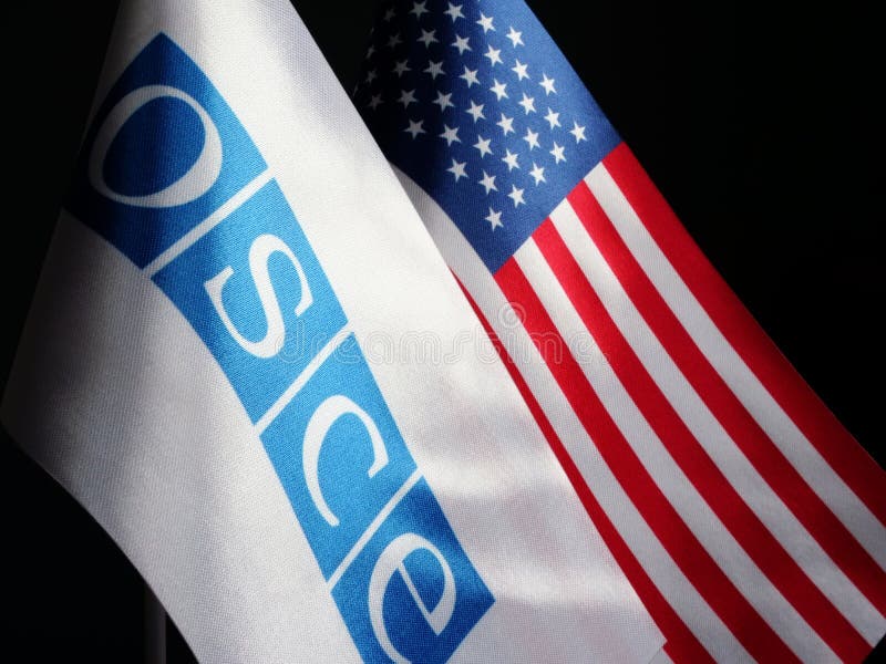 Flags at the HQ of OSCE stock image. Image of country - 47568083