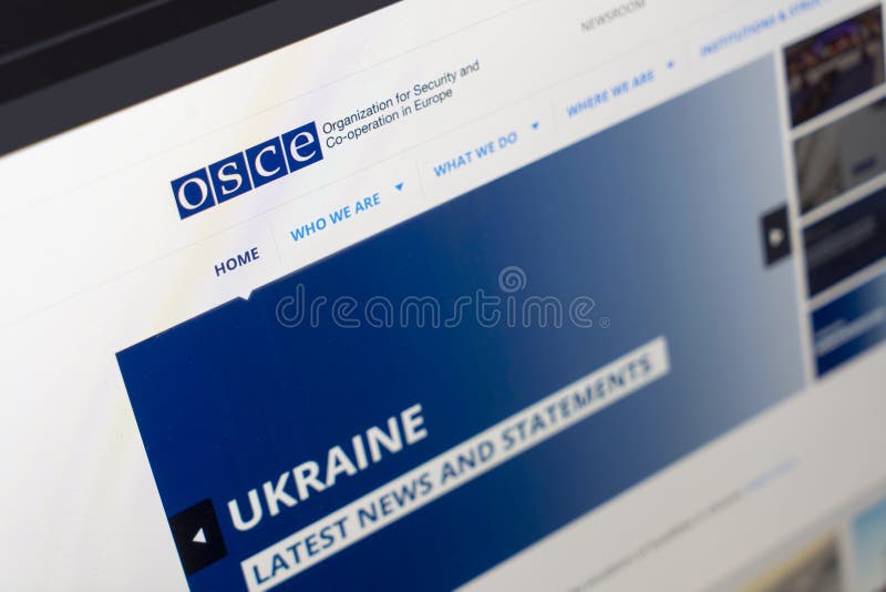 The OSCE web page editorial photography. Image of multicolored - 263634957