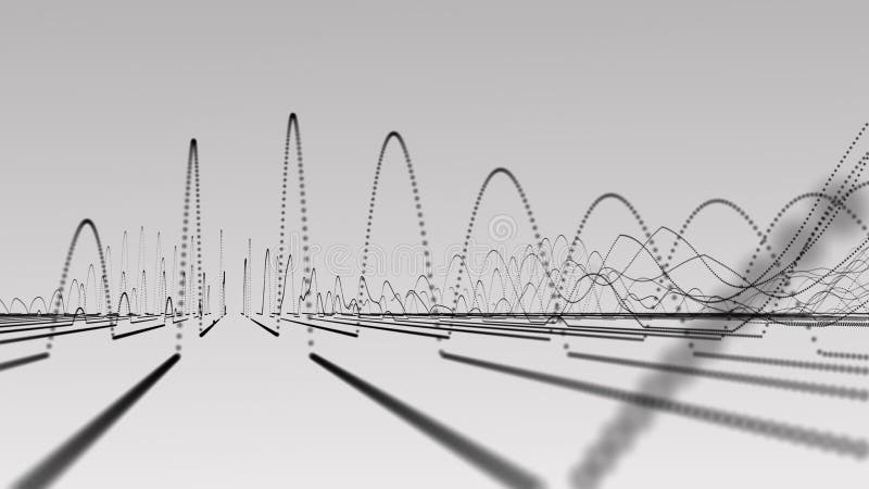 Oscillating Sine Waveform Lines Science Motion Background Stock Video ...