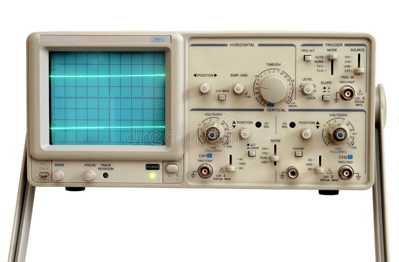Oscilloscope stock image. Image of digital, science, screen - 1086211