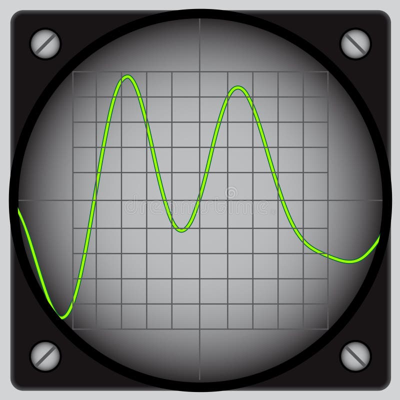 Forme D'onde D'oscilloscope Illustration Stock - Illustration du rouge ...