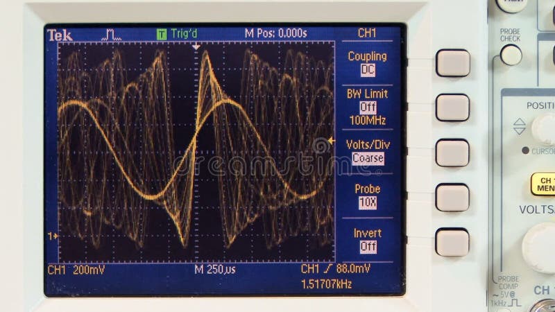 Multi Frequency Sine Wave on Oscilloscope Stock Video - Video of ...