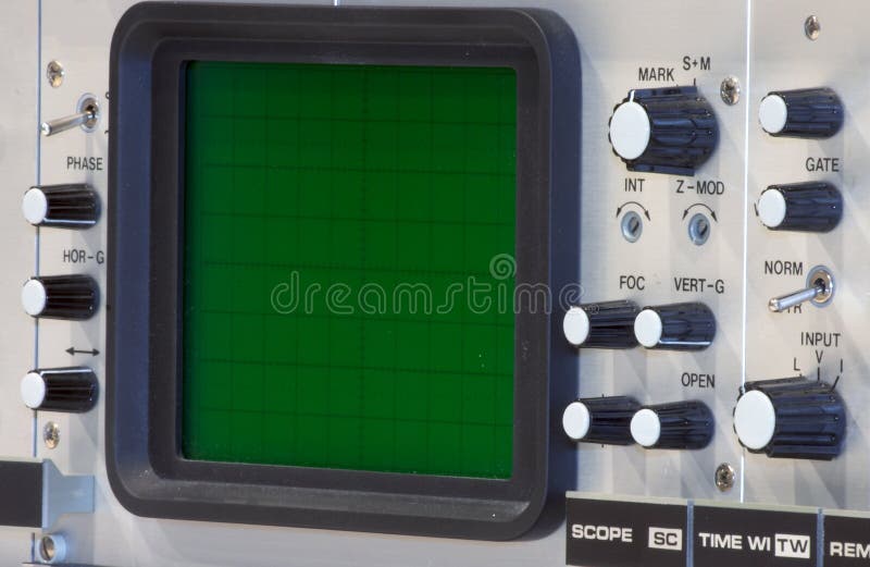 Oscilloscope closeup stock photo. Image of grid, engineering - 12793322