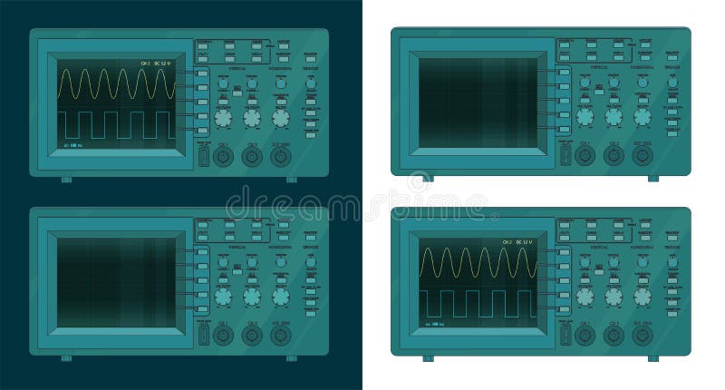 Laboratory Oscilloscope Drawings Stock Vector - Illustration of ...