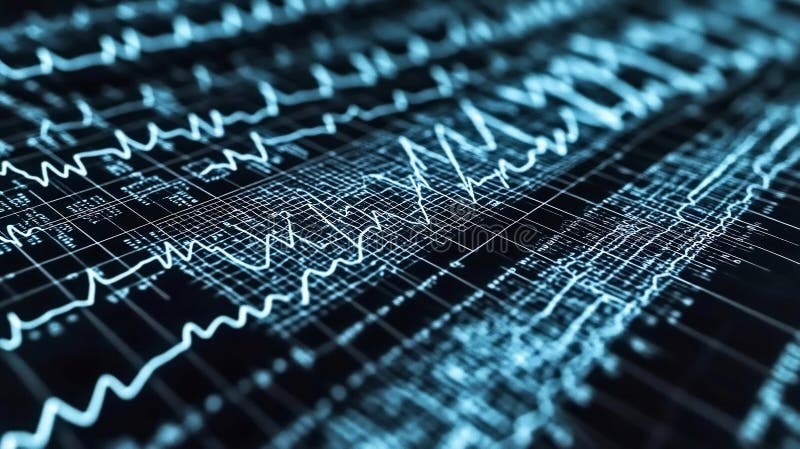 Oscilloscope Display Showing Waveform Patterns for Electronics and Data ...