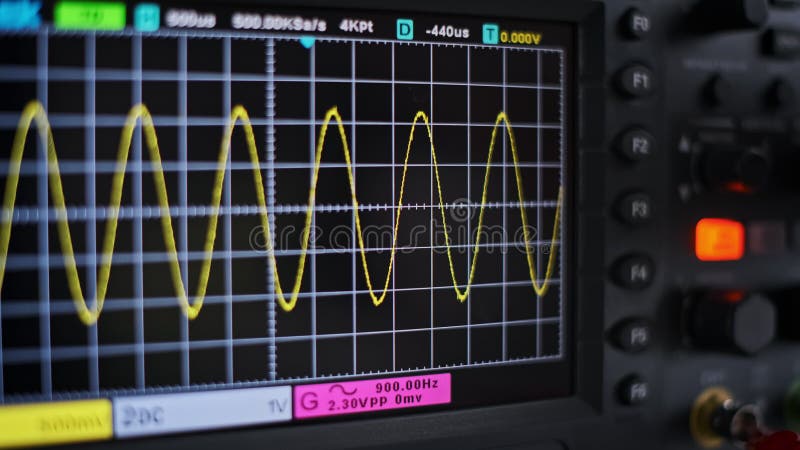 Oscilloscope Displaying Square Waveform Stock Video - Video of circuit ...