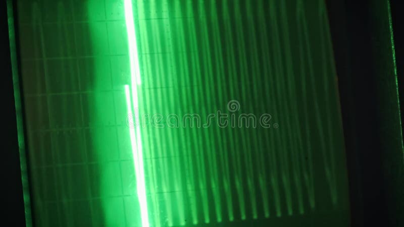 Oscilloscope: Fluctuating Green Sine Wave Display Stock Footage - Video ...