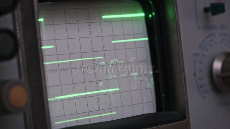 Oscilloscope with Green Square Wave Display Stock Footage - Video of ...