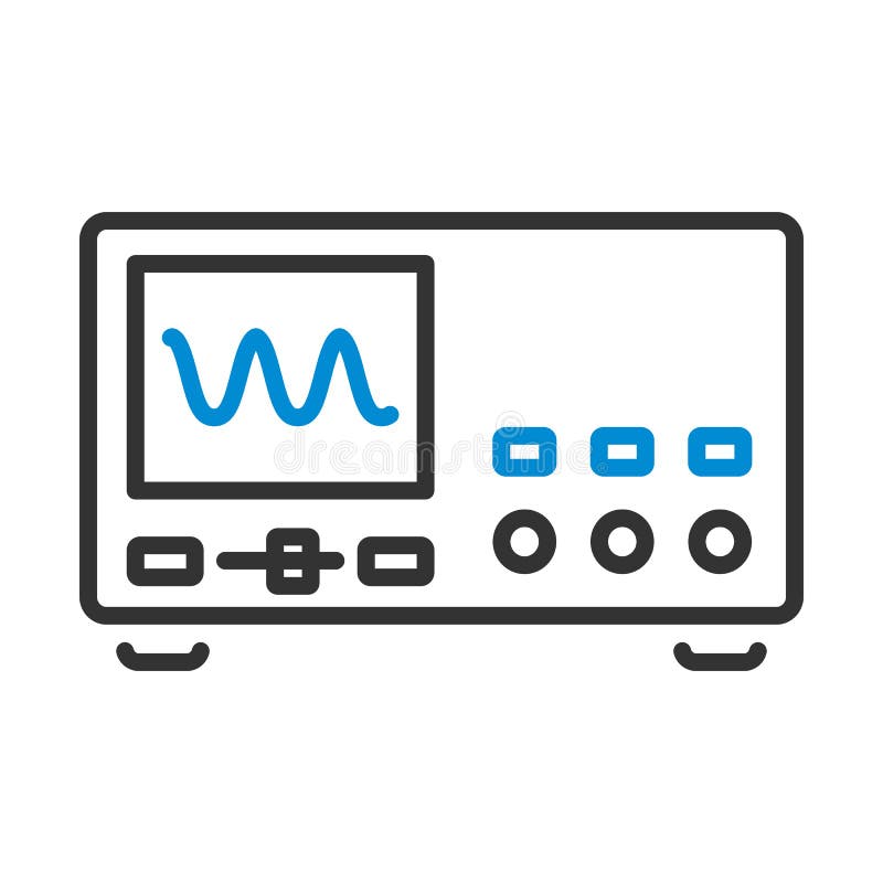Oscilloscope Icon stock vector. Illustration of monitor - 248895566
