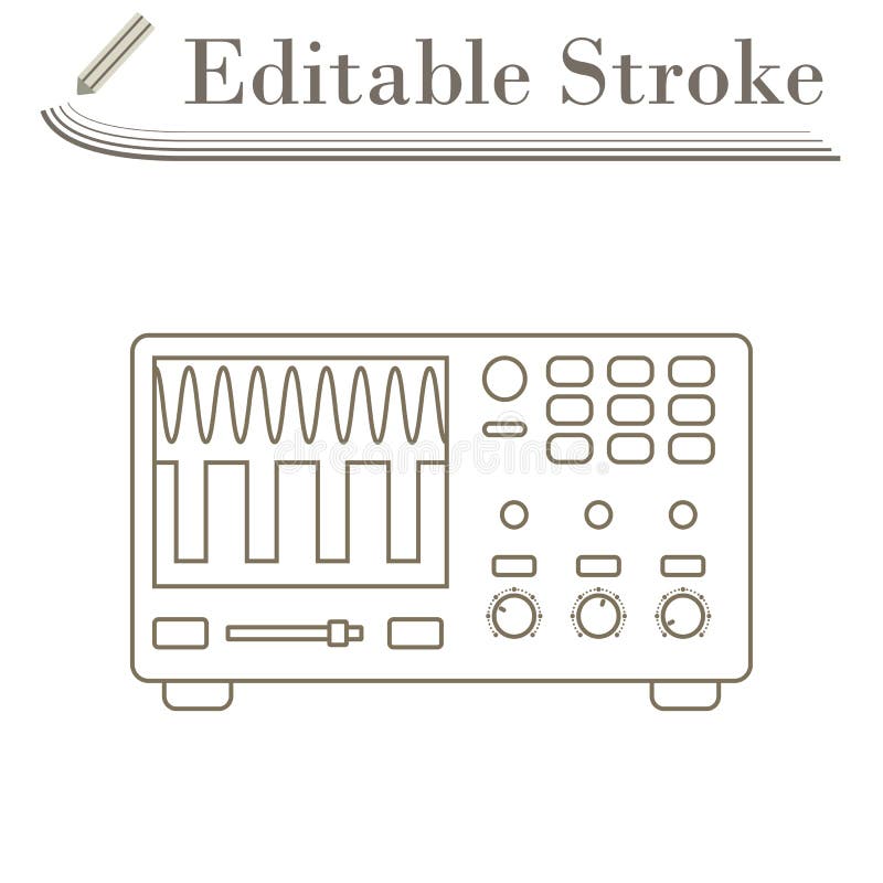 Oscilloscope Icon stock vector. Illustration of device - 155700631