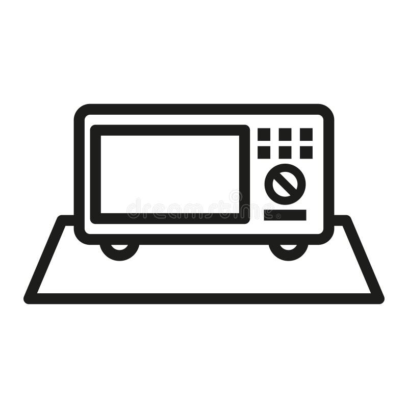 Oscilloscope Icon. Electronic Measuring Device. Black Line Symbol ...