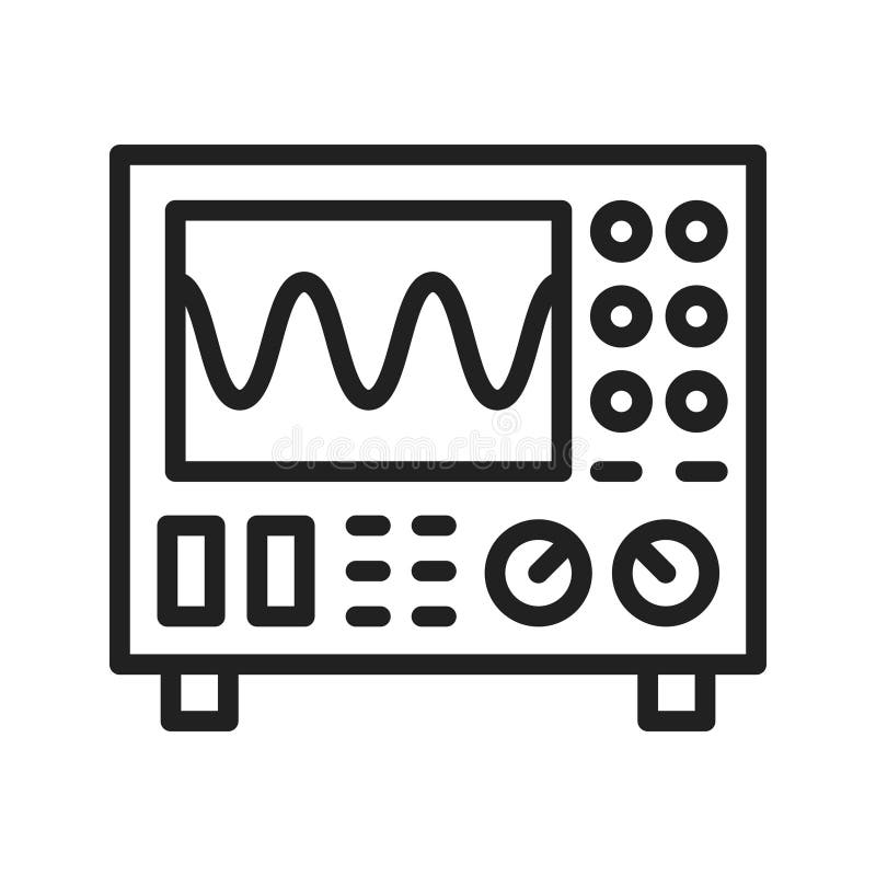 Oscilloscope Icon Vector Image. Stock Vector - Illustration of analysis ...