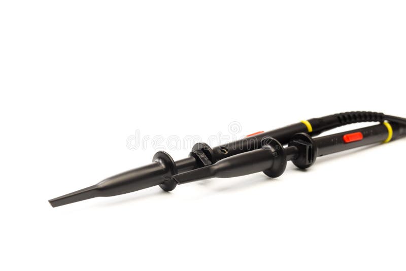 Oscilloscope Probe Isolated on White Stock Illustration - Illustration ...