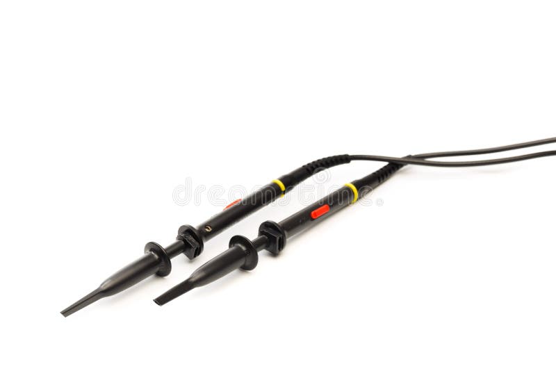 Oscilloscope Probe Isolated on White Stock Illustration - Illustration ...