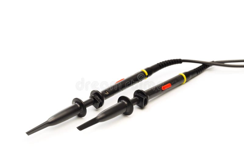Oscilloscope Probe Isolated on White Stock Illustration - Illustration ...