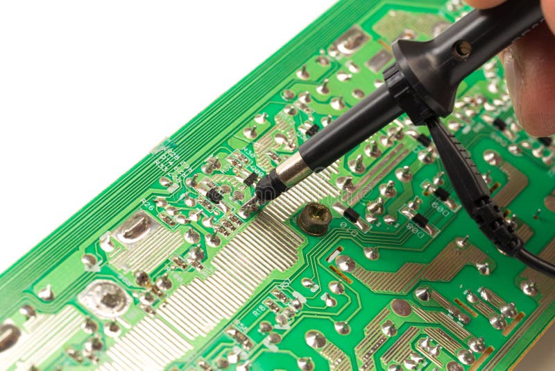 Oscilloscope Probe Isolated on White Stock Photo - Image of ...