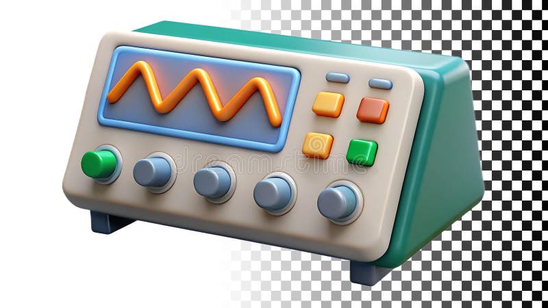 Oscilloscope Screen for Waveform Analysis and Electronics Testing Png ...
