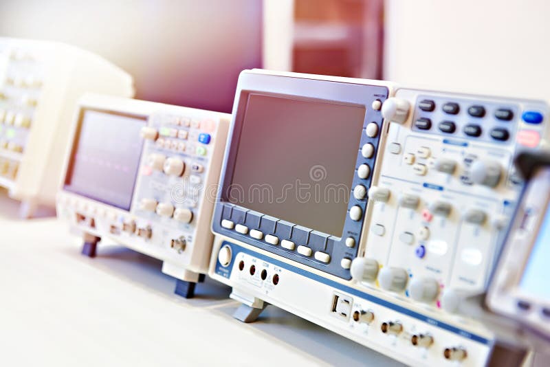 Oscilloscope Spectrum Analyzer Stock Image - Image of exhibition ...