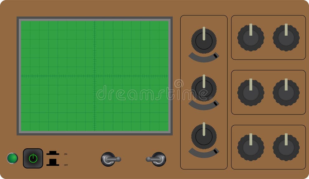 Oscilloscope stock vector. Illustration of oscillograph - 41070952