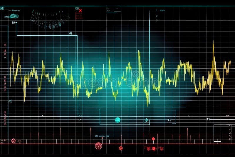 Oscilloscope Waveform on Its Screen. Generative AI Stock Illustration ...