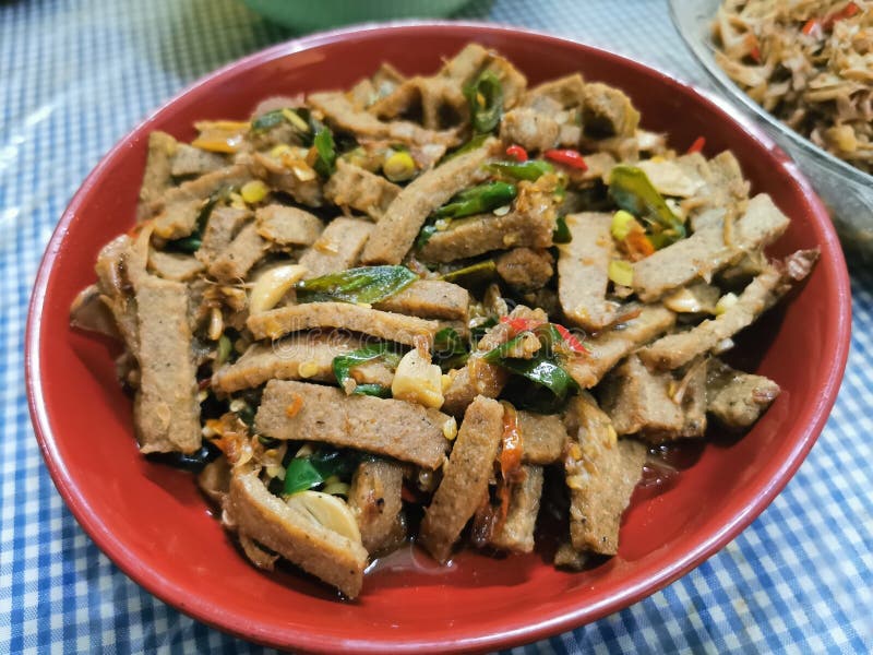 Oseng oseng dage stock image. Image of salad, dish, produce - 271919225