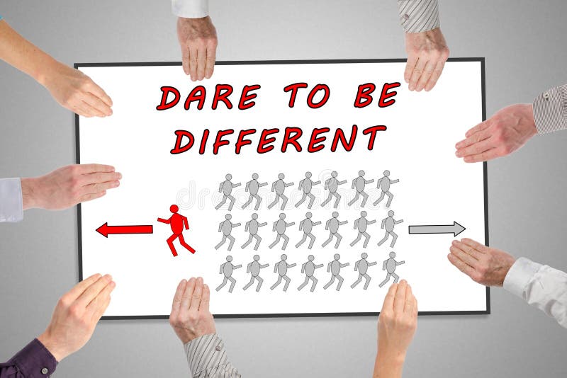 Défi à être différent photo stock. Image du amorce, enjeu - 7729886