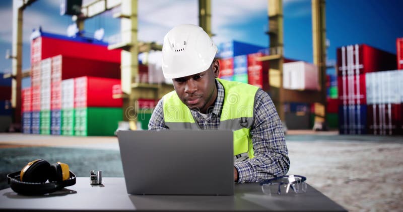 Osha Industrial Inspection at Logistics Port Stock Image - Image of ...