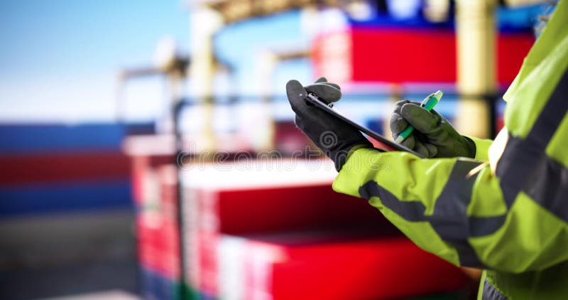 Osha Inspection at Cargo Shiping Site Stock Image - Image of trade ...