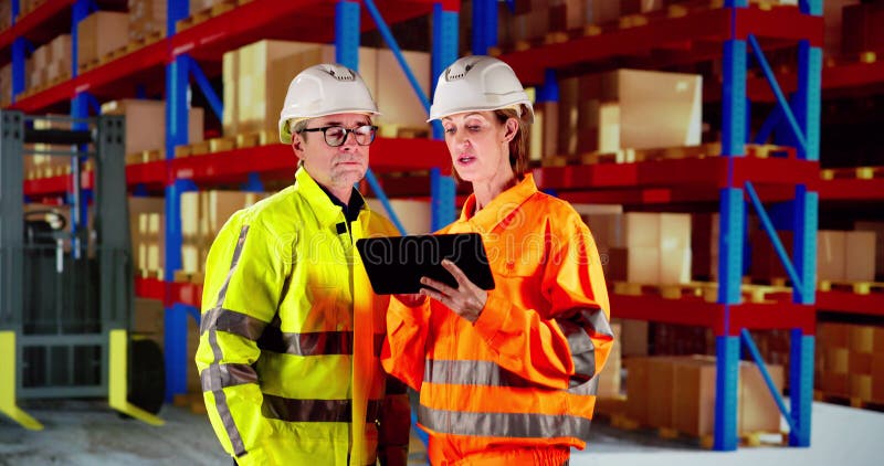 Osha Inspection Using Tablet Stock Photo - Image of distribution ...