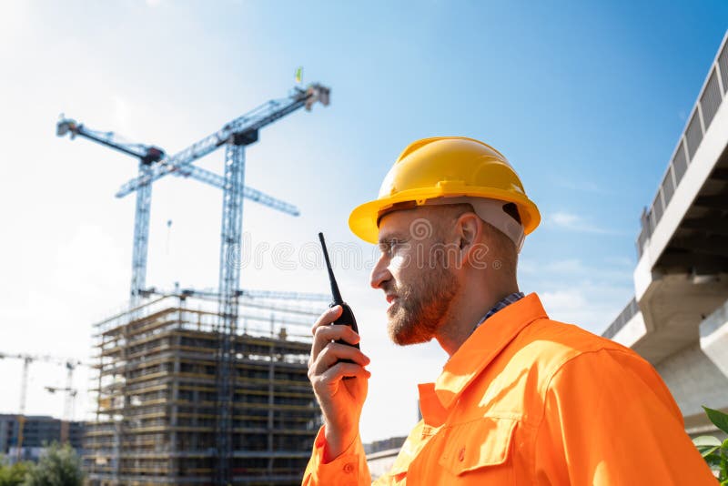 OSHA Inspection Worker at Construction Site Stock Photo - Image of ...