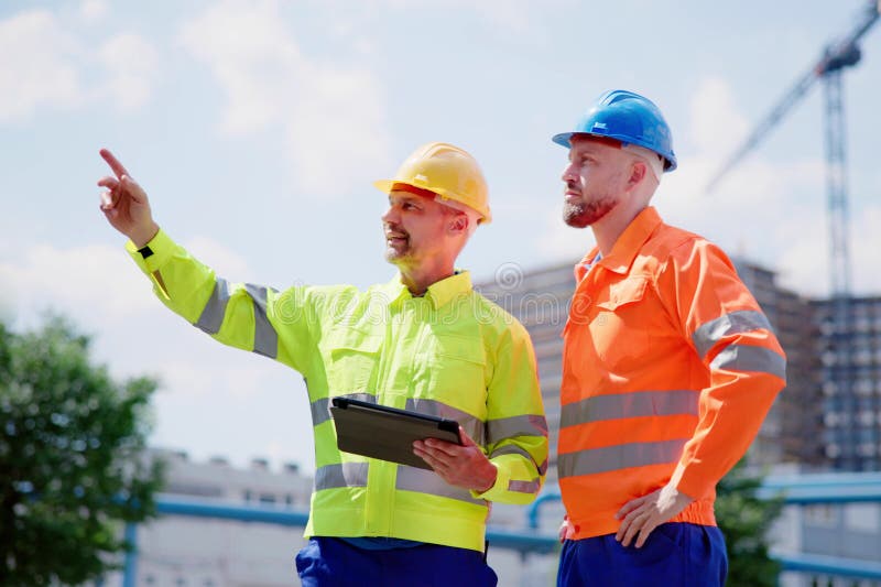 OSHA Inspector at Construction Site Stock Image - Image of workers ...