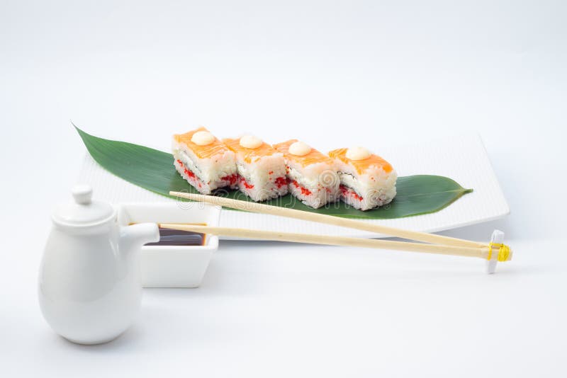 Oshi sushi with salmon stock photo. Image of roll, dish - 34311320