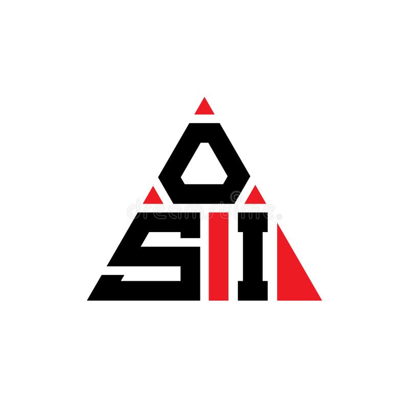 OSI Triangle Letter Logo Design with Triangle Shape. OSI Triangle Logo ...