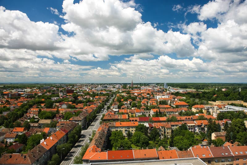 Panorama De La Ciudad Del Osijek Imagen de archivo - Imagen de croacia ...
