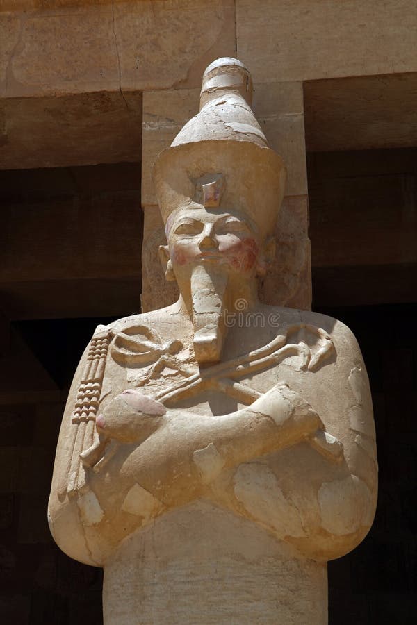 Osiride Statues of Hatshepsut Temple in Egypt Stock Photo - Image of ...