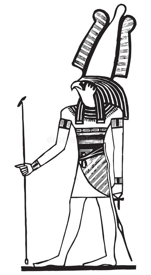 Osiris. Vector Illustration of a Ancient Egyptian God Lord of the Dead ...