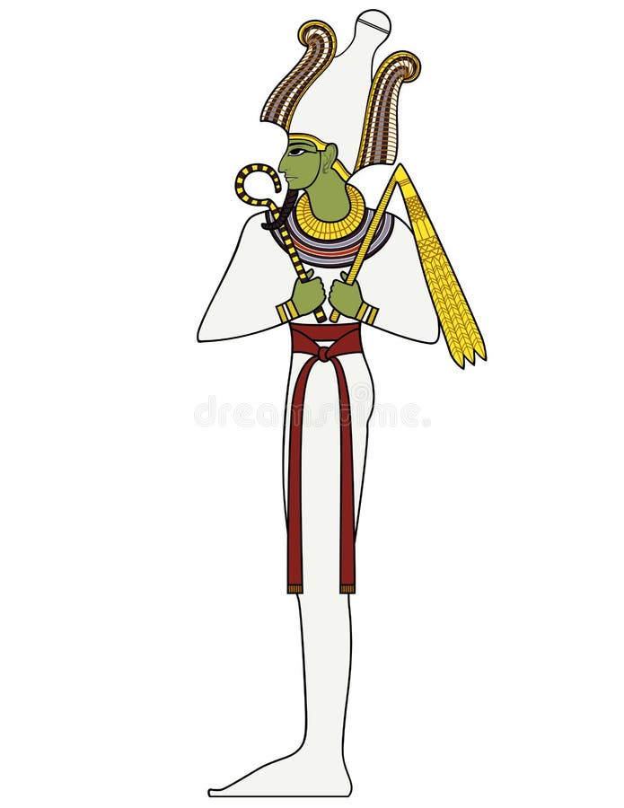 Osiris , Isolated Figure of Ancient Egypt Deities Stock Vector ...