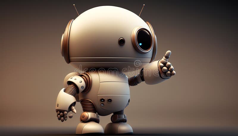 Ositive Cute Robot. UI and UX Designed. Isolated on a Background Stock ...
