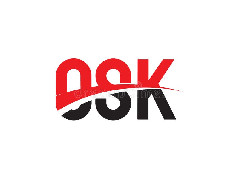 OSK Letter Initial Logo Design Vector Illustration Stock Vector ...